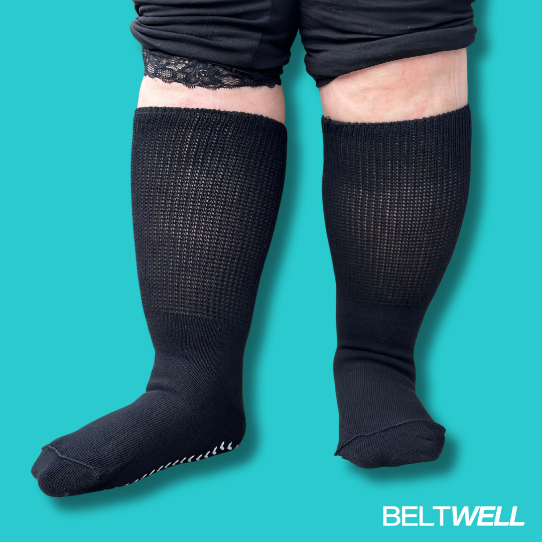 Beltwell™ - The Super Wide Edema Socks For Swollen Legs & Feet ...